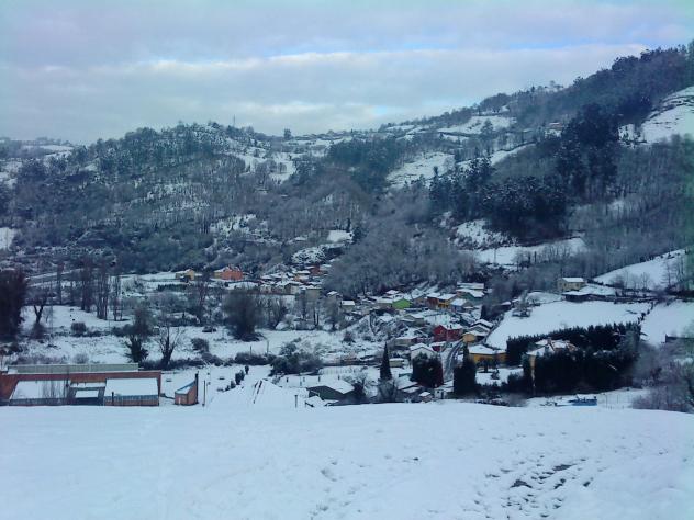 nevada en cardeo, CARDEO (MIERES) (Asturias)